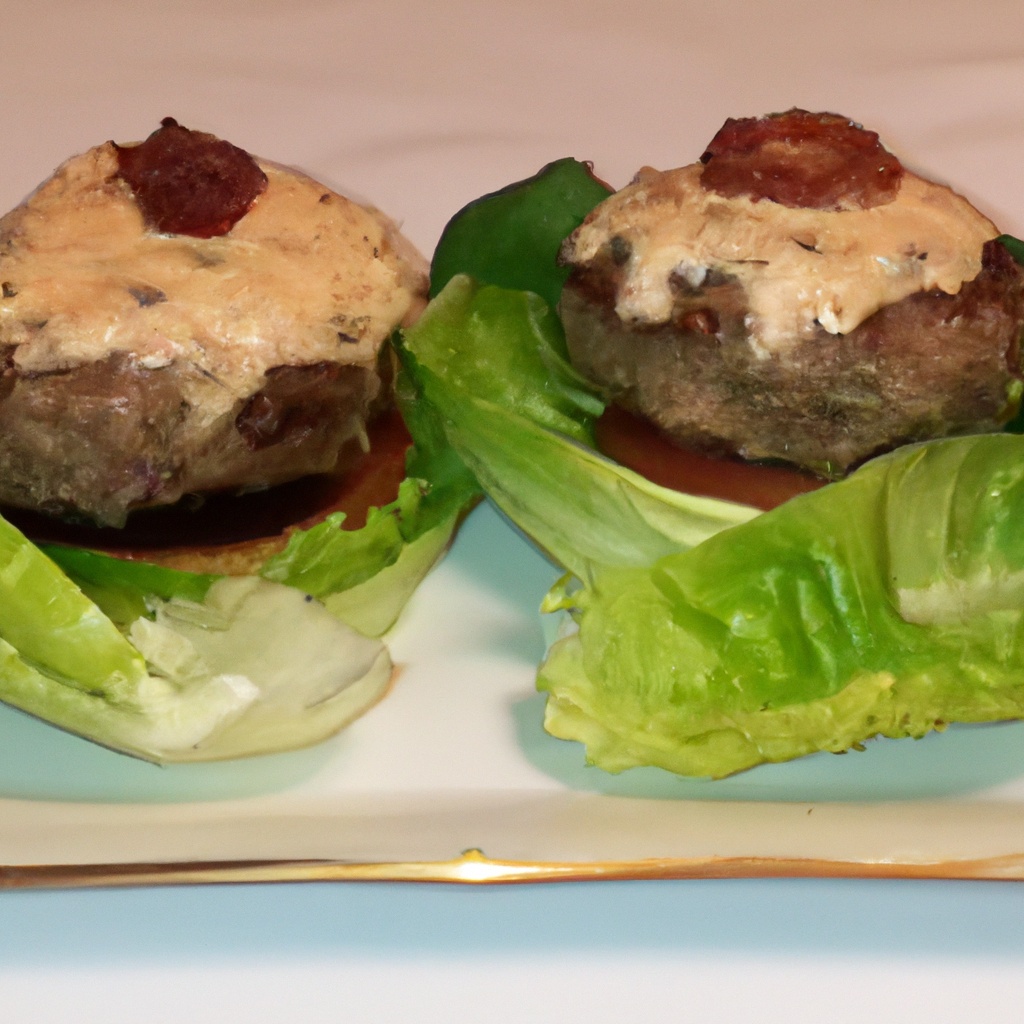 Caesar Salad Beef Burgers on Garlic Crostini – Recipe Wise