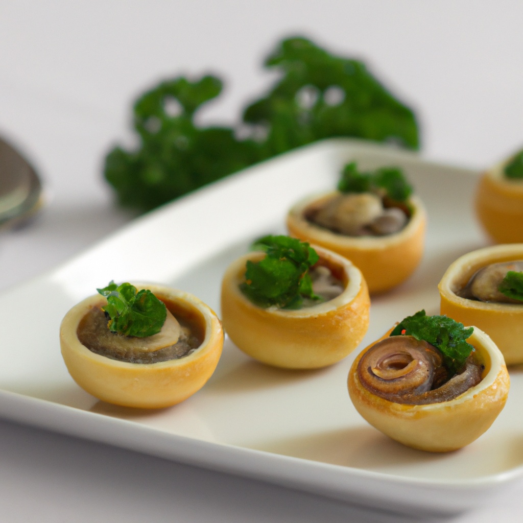 Escargot Vol-Au-Vent. Garlic Butter Snails in Mini Vol-Au-Vents ...