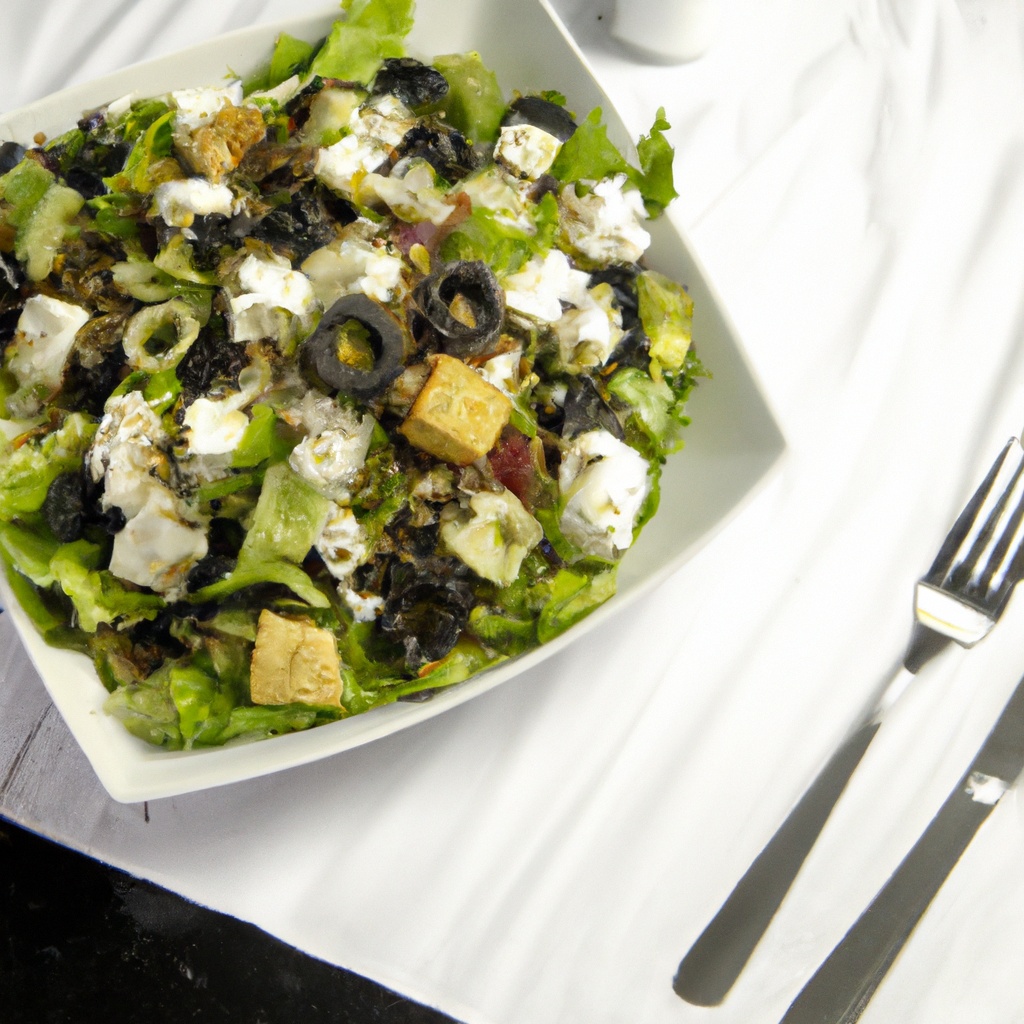 Fattoush- Feta Cheese & Romaine Salad – Recipe Wise