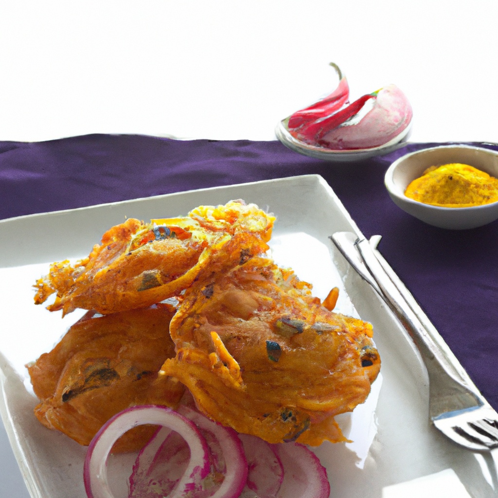 Indian Restaurant Style Onion Bhajia - Deep Fried Onion Fritters ...